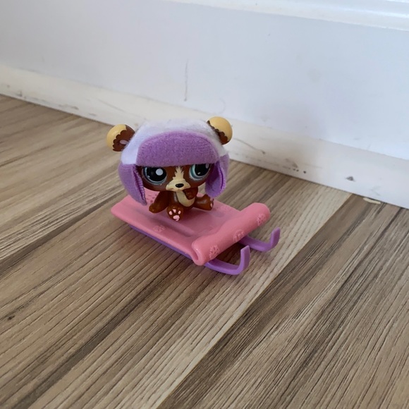 Littlest Pet Shop | Toys | Littlest Pet Sop Bear What And Sled | Poshmark